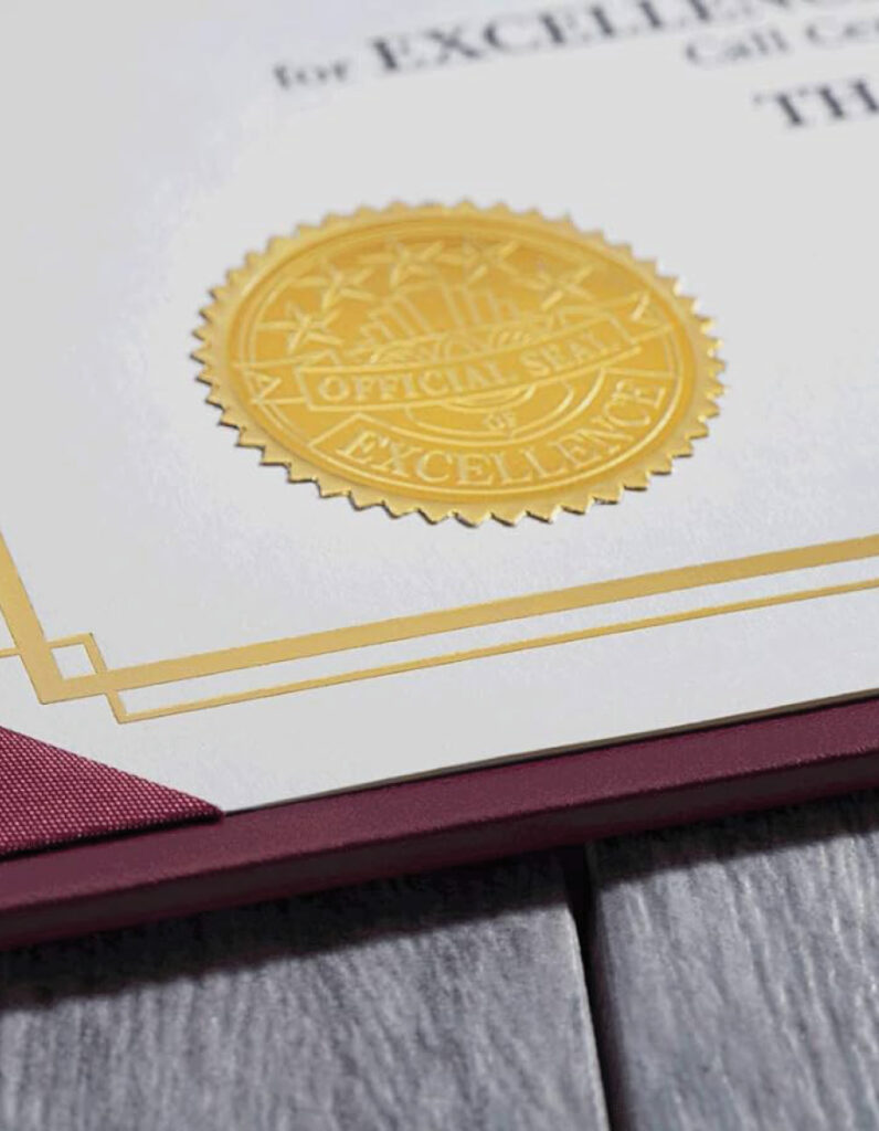 Certificate Embossing Seal Stickers (100 Pack) • Paper Alchemy